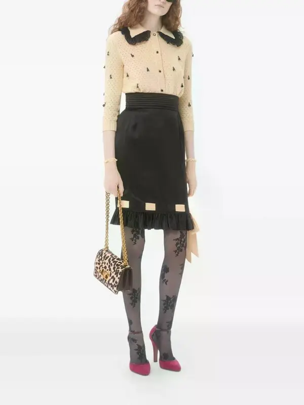 Valentino Garavani Double Satin Midi Skirt - Black