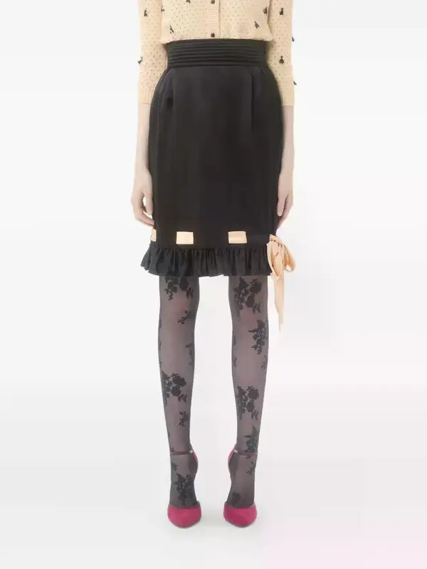 Valentino Garavani Double Satin Midi Skirt - Black