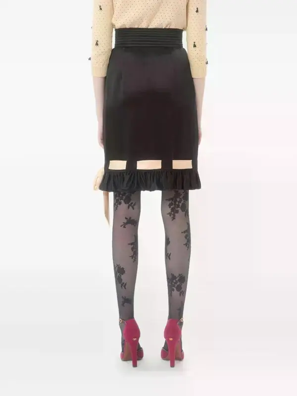 Valentino Garavani Double Satin Midi Skirt - Black
