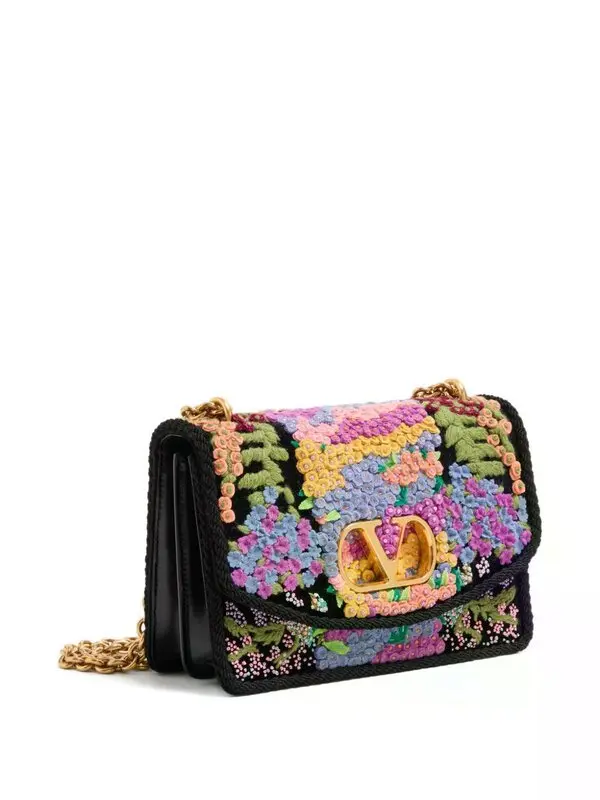 Valentino Garavani Floral Embroidered Shoulder Bag