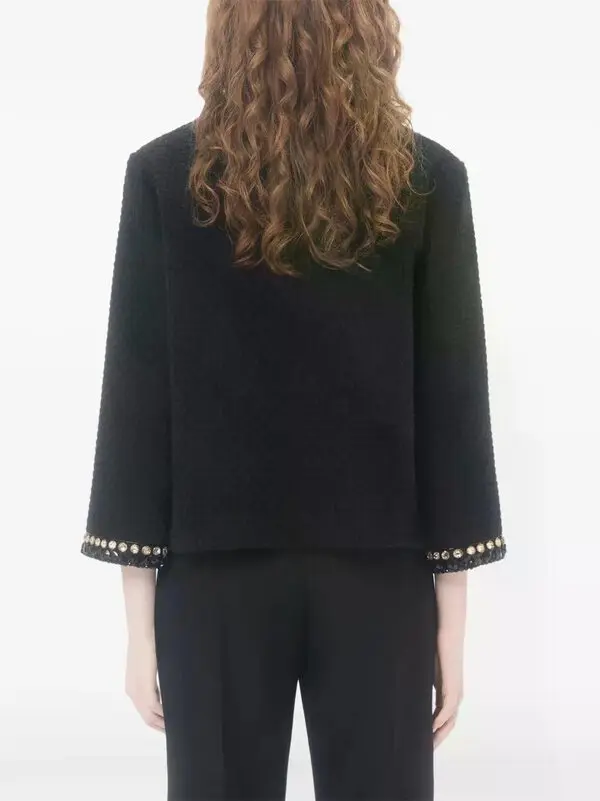 Valentino Garavani Canestrello Tweed Embroidered Jacket