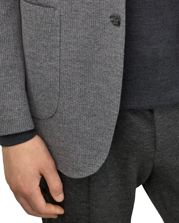 Boggi Milano Regular Fit Micro Texture Blazer
