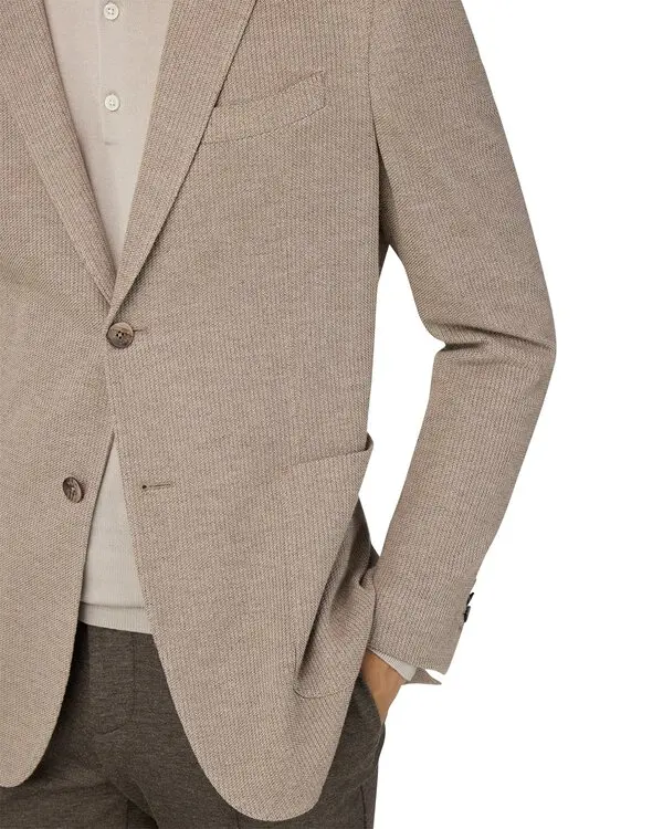Boggi Milano Regular Fit Micro Texture Blazer - Taupe