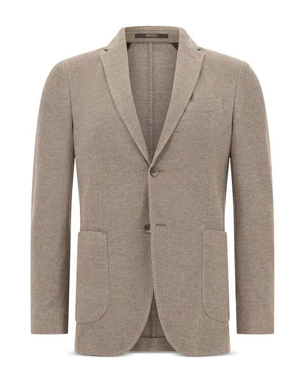 Boggi Milano Regular Fit Micro Texture Blazer - Taupe