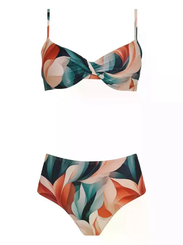 LYGIA & NANNY Verônica Twisted Printed Bikini - Green