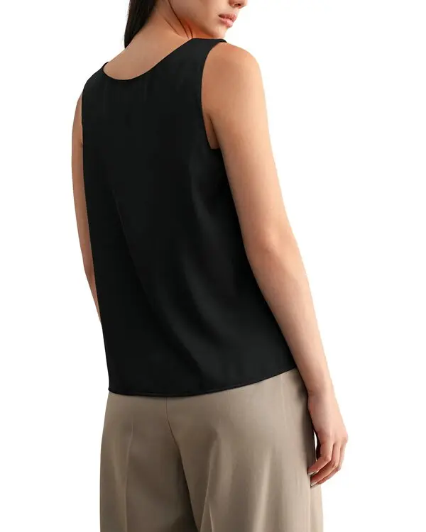 LUVEE Mable Satin Tank Top - Black