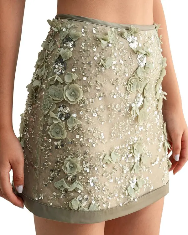 LUVEE Fringe Detail Mini Skirt