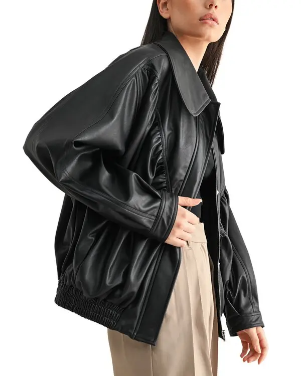 LUVEE Mable Oversized Retro Bomber Jacket