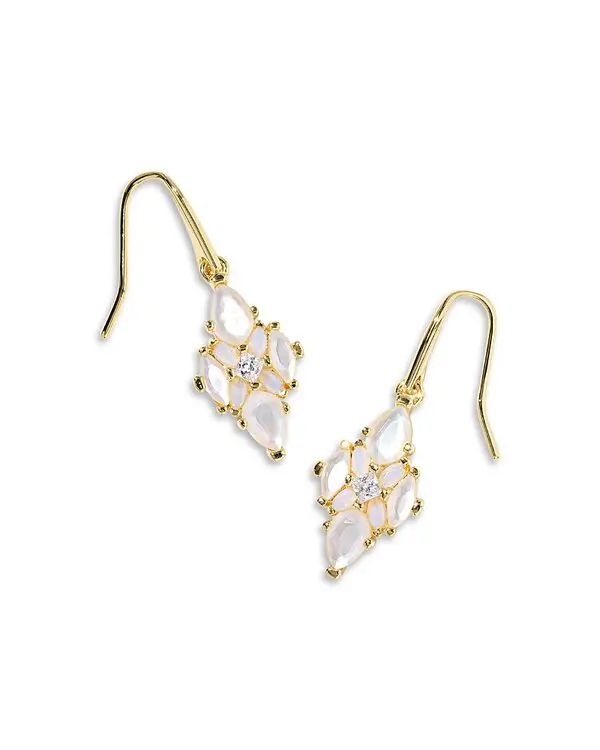 Kendra Scott Abbie Stone Cluster Earrings - White/gold