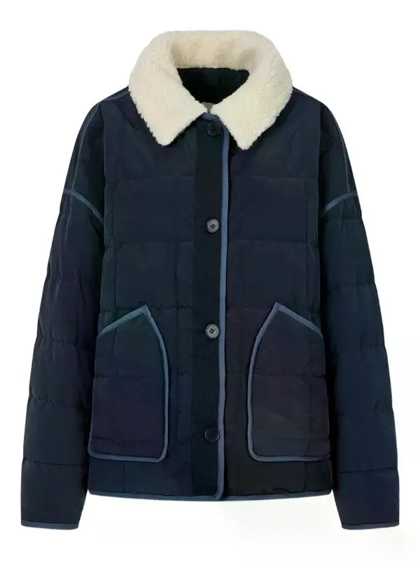 STUDIO TOMBOY Quilted Puffer Jacket With Detachable Collar