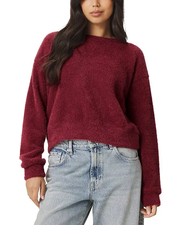 Splendid Fallon Fuzzy Crewneck - Cherry On Top