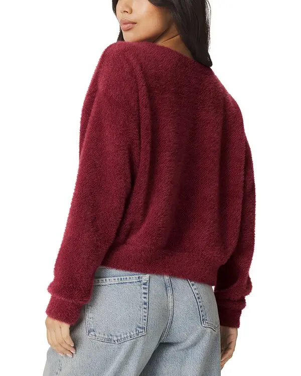 Splendid Fallon Fuzzy Crewneck - Cherry On Top