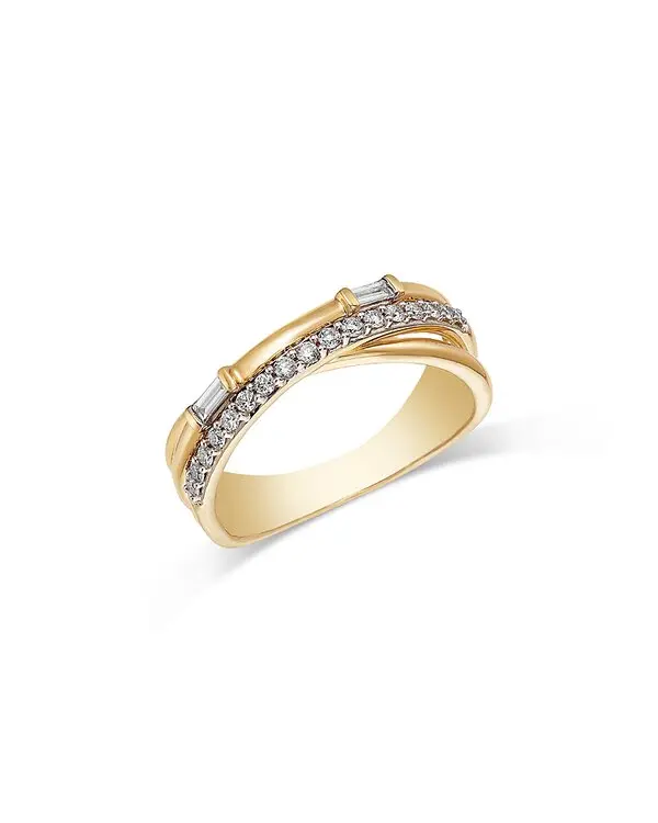 Bloomingdale'S Diamond & Yellow Crossover Ring - Gold
