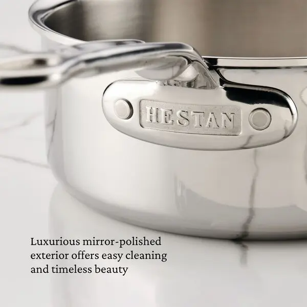 HESTAN Probond Luxe 5 Piece Professional Clad Stainless Steel Cookware Set