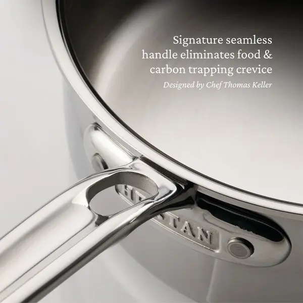 HESTAN Probond Luxe 5 Piece Professional Clad Stainless Steel Cookware Set