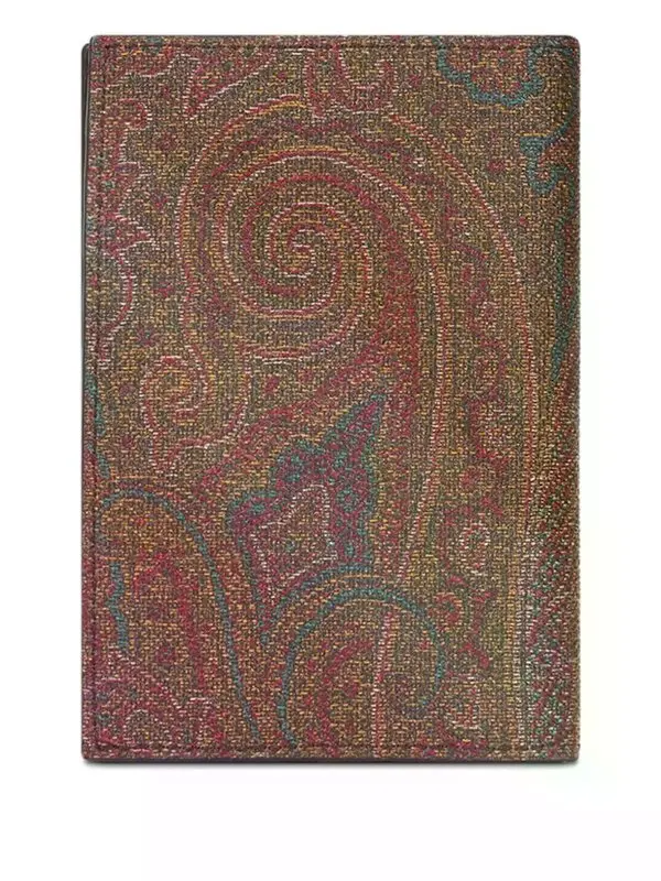 Etro Arnica Paisley Passport Case - Brown