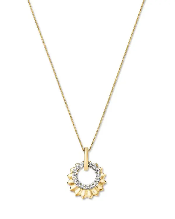 Bloomingdale'S Diamond Circle Pendant Necklace - Gold