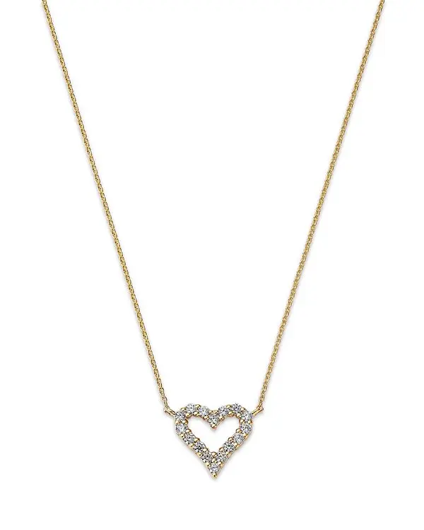Bloomingdale'S Diamond Heart Pendant Necklace - Gold