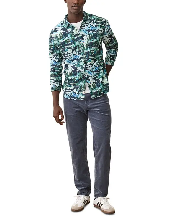 Marine Layer Printed Long Sleeve Button Front Shirt