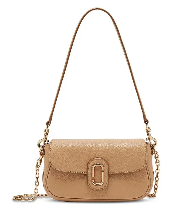 Marc Jacobs The Clover Pebbled Leather Shoulder Bag - Camel