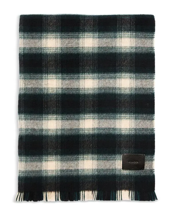 Vince Brushed Merino Double Face Plaid Scarf - Country Racer