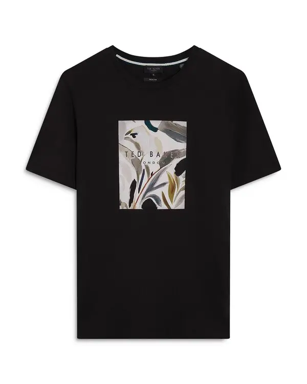 Ted Baker London Justino Cotton Graphic Tee - Black