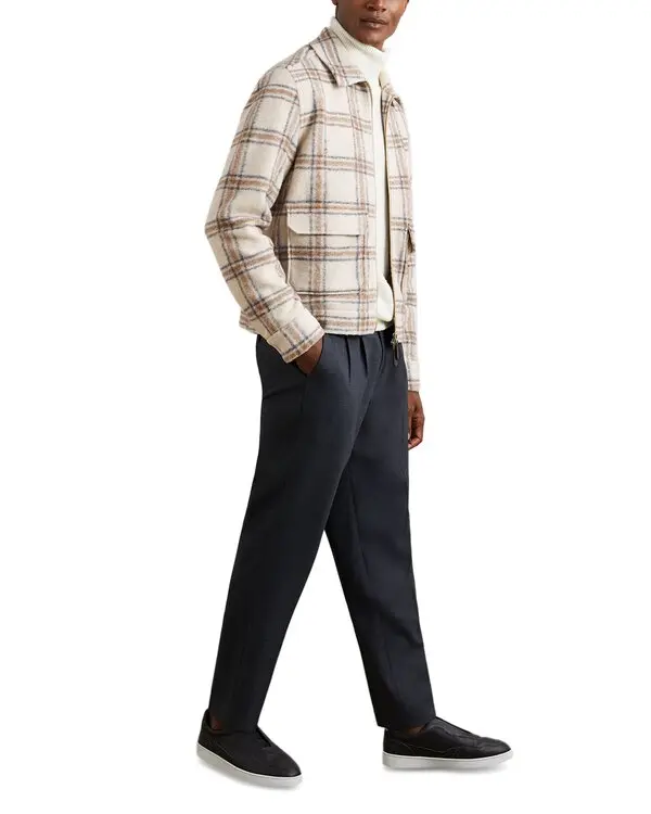 REISS Long-sleeved Check Overshirt