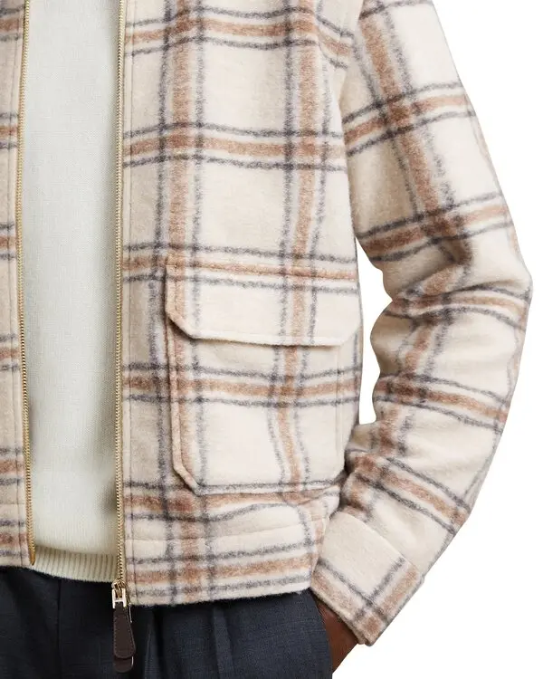REISS Long-sleeved Check Overshirt