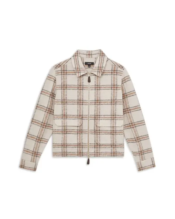 REISS Long-sleeved Check Overshirt