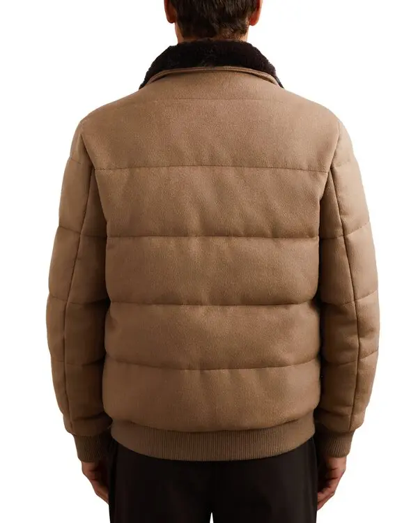 REISS Gerald Quilted Jacket - Light Brown