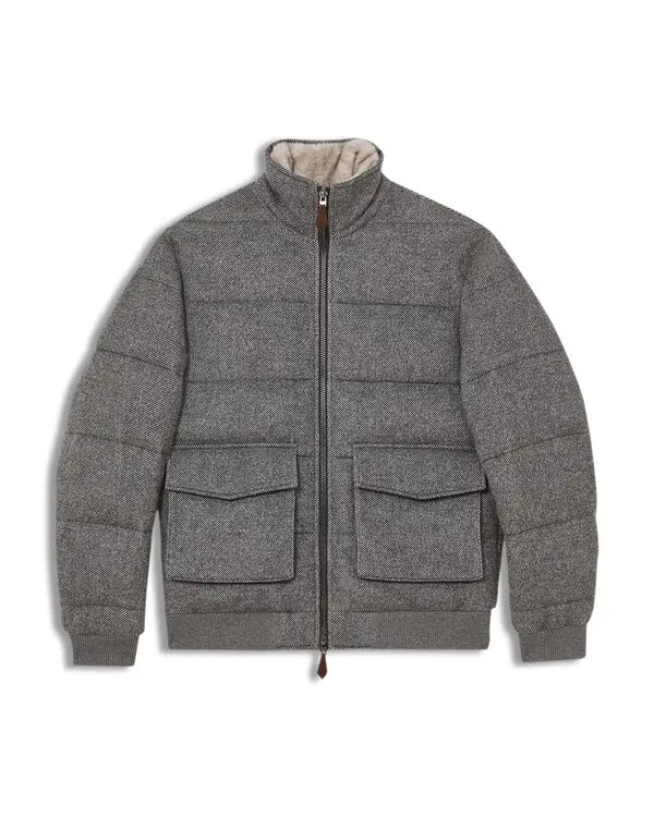 REISS Quilted Jacket - Grey