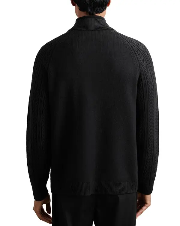 REISS Martley Cable Knit Cardigan Sweater