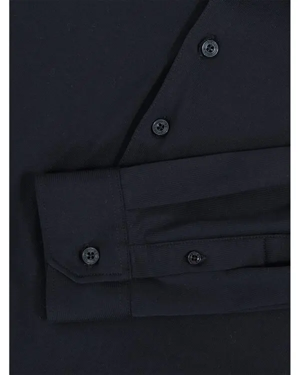 REISS Porofino Long Sleeved Jersey Half Button Polo Shirt