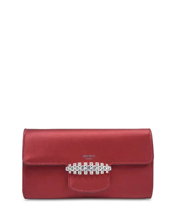 JIMMY CHOO Bing Chain Wallet - Ruby Red