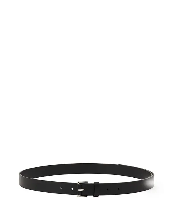 LANVIN Compagnon Leather Belt - Black