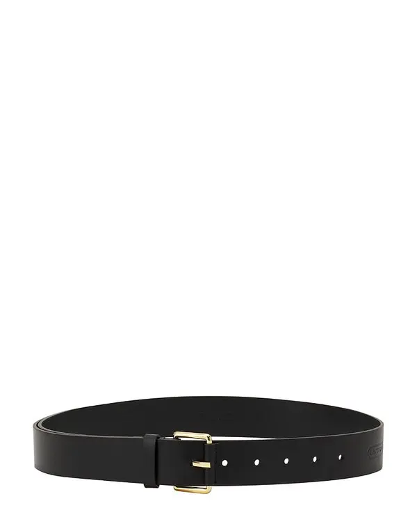 LANVIN Compagnon Leather Belt - Black