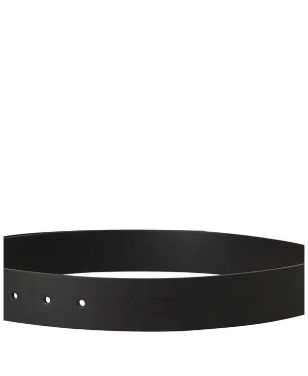 LANVIN Compagnon Leather Belt - Black