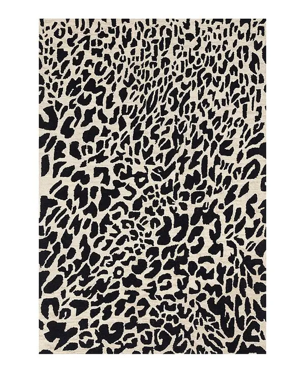 LOLOI Masai Mas-02 Area Rug 5'0x7'6 - Black/ivory