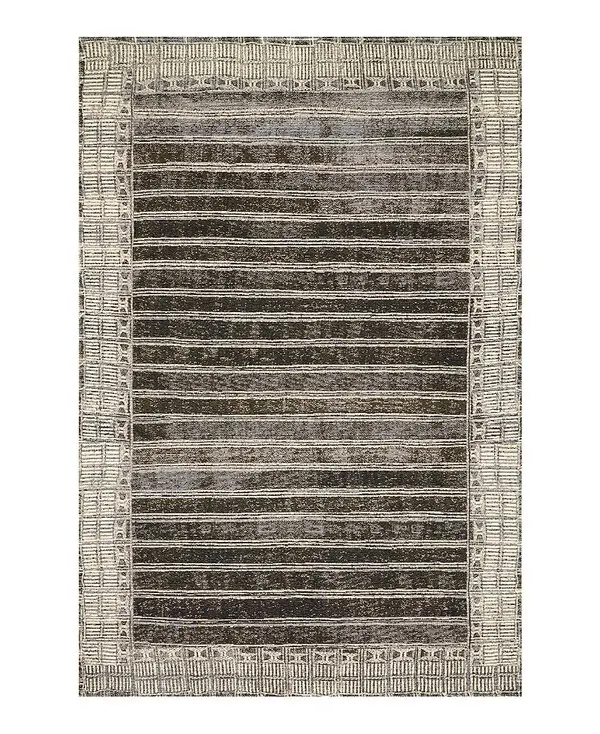 LOLOI Mika Indoor/outdoor Mik-07 Area Rug 6'7x9'4 - Charcoal/ivory