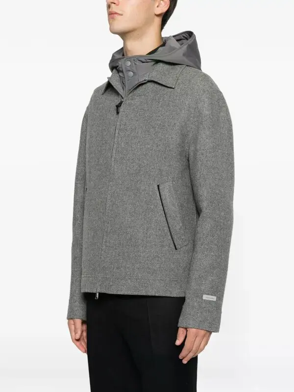 Canali Hooded Zip-up Jacket
