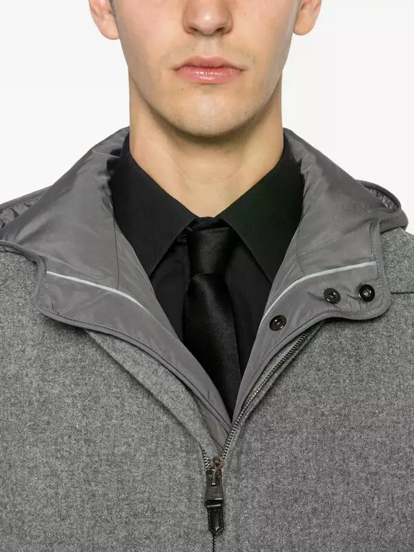 Canali Hooded Zip-up Jacket