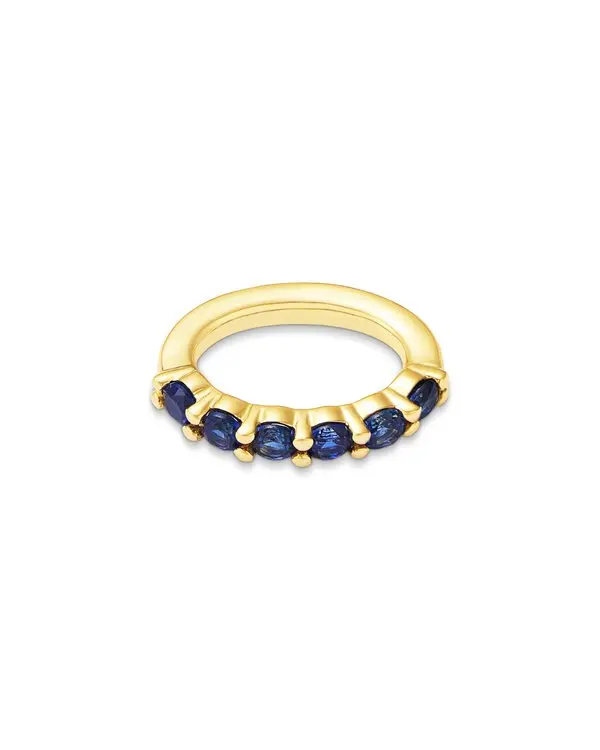 MOON & MEADOW 14k Yellow Lab Grown Blue Sapphire Circle Charm