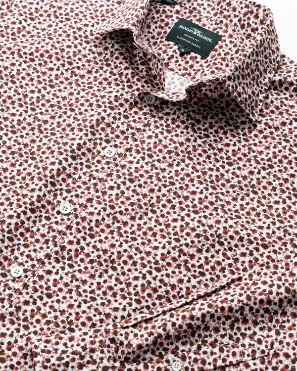 Rodd & Gunn Greenstreet Long Sleeve Sports Fit Shirt - Garnet