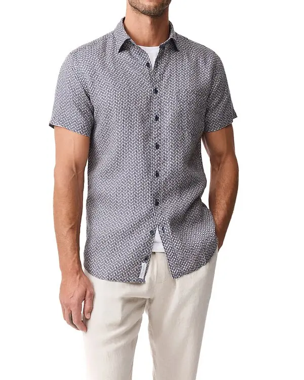 Rodd & Gunn Featherson Sports Fit Shirt - Bluestone