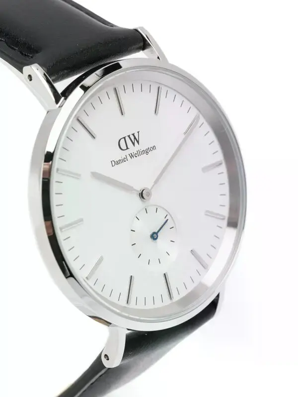 DANIEL WELLINGTON Multi-eye Sheffield Leather Strap 40mm - Silver