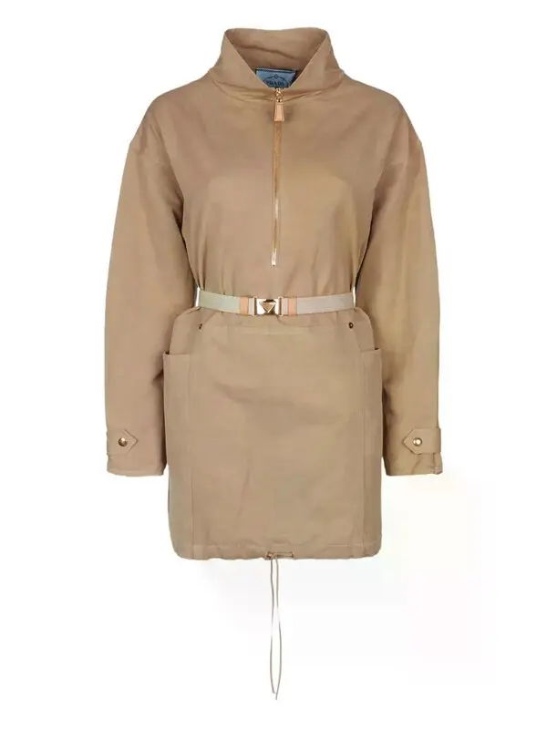 Prada Belted Half-zip Coat