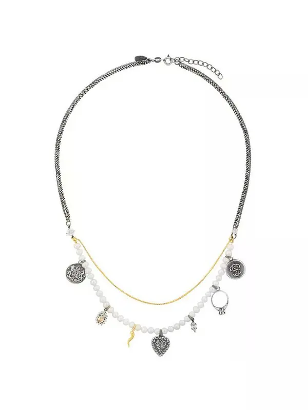 Iosselliani Silver Heritage Pearl Necklace - Metallic
