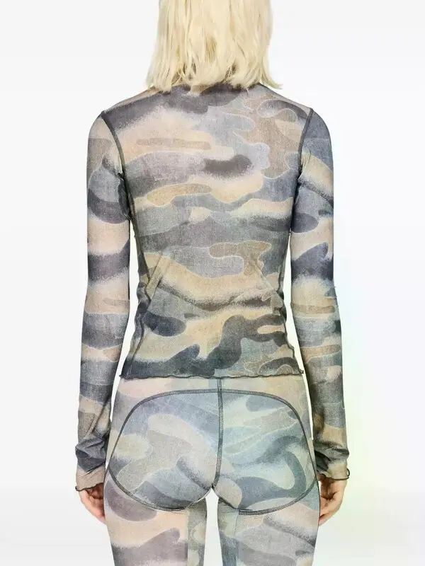KNWLS Camouflage-print Top