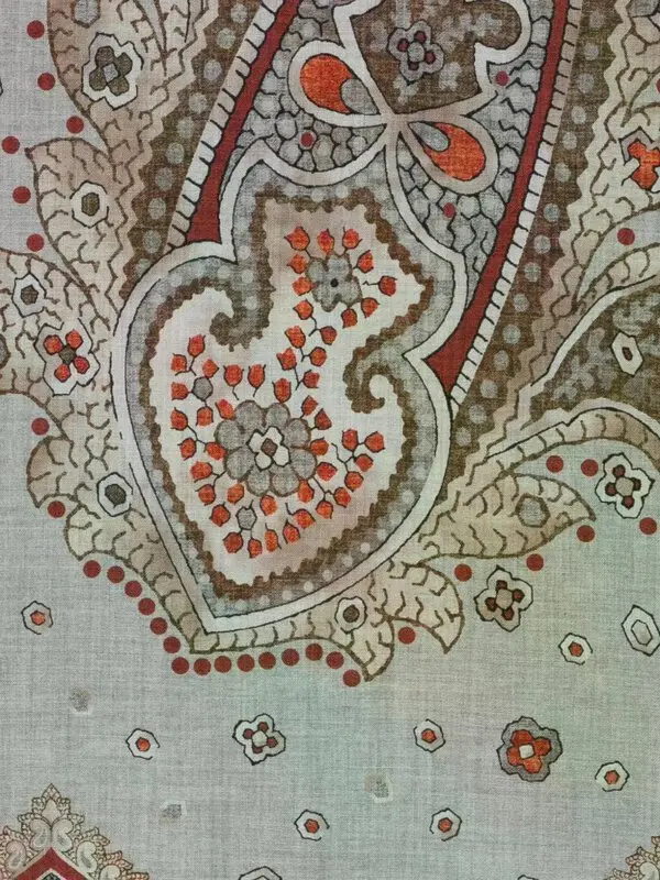 DELL'OGLIO Paisley Fringed Scarf
