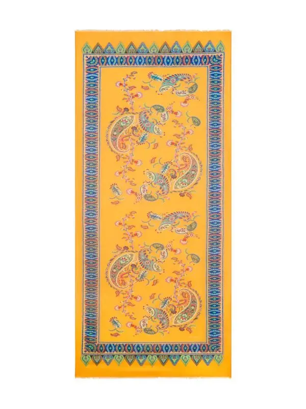 Etro Floral Paisley Scarf - Yellow